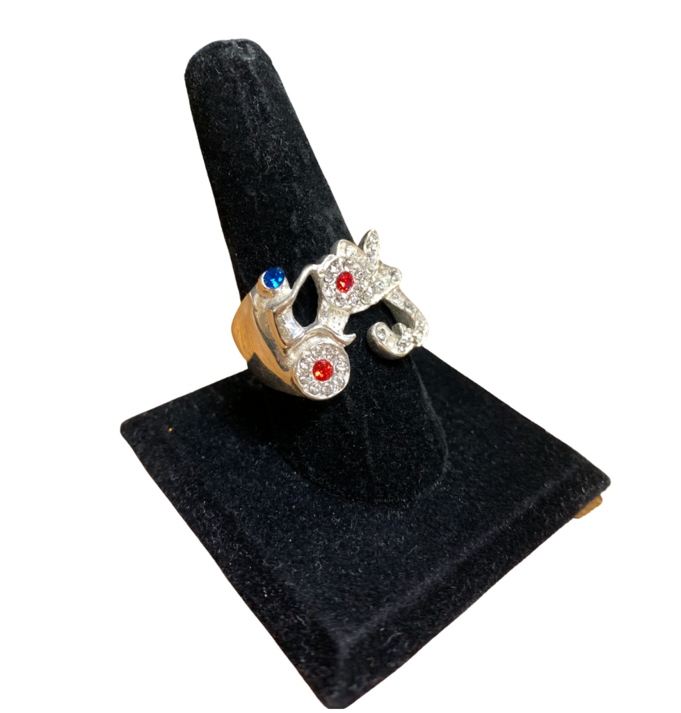The "EK Museum" Ring RWB Crystals – The Evel Knievel Museum